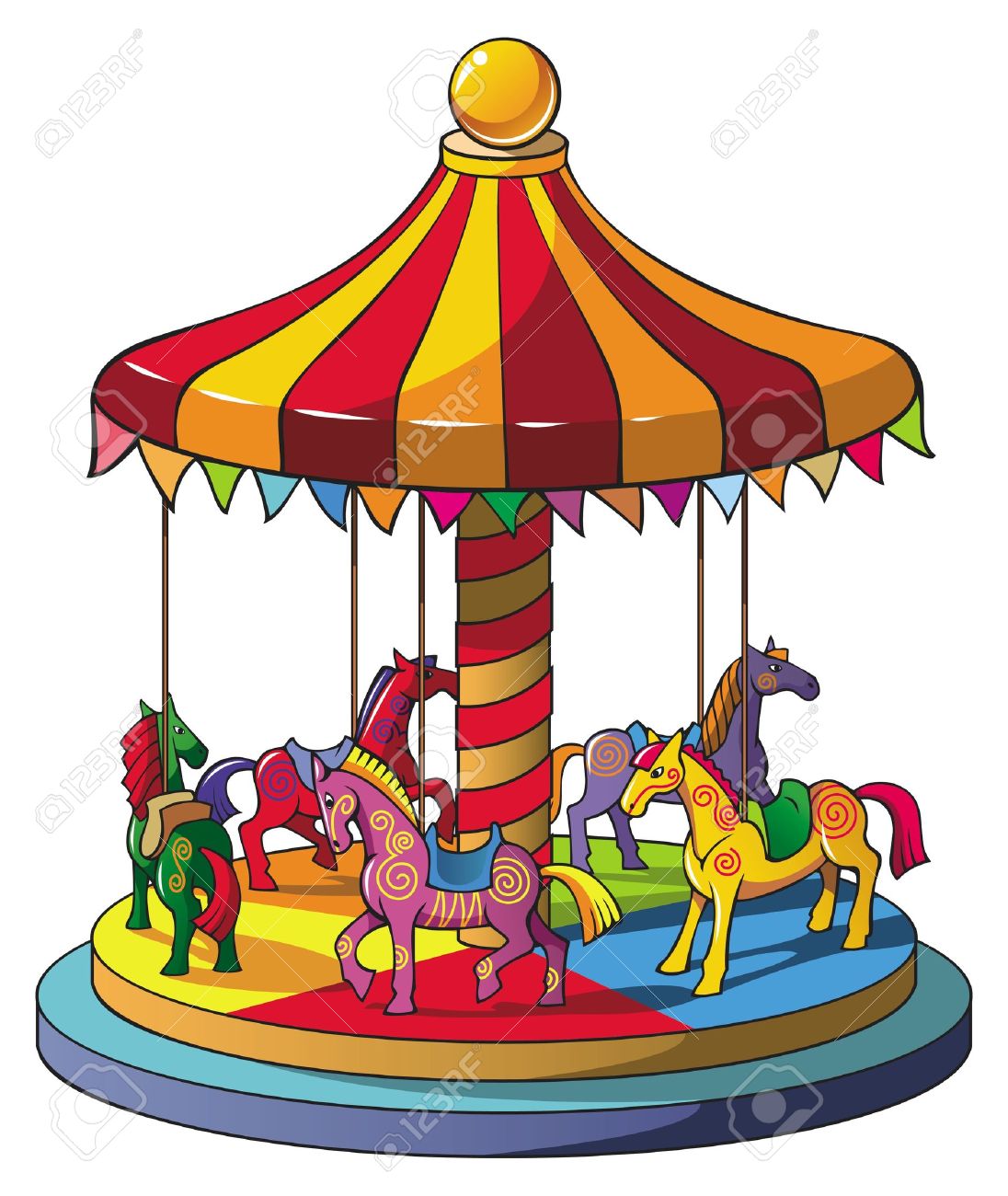 50+ Carousel: Children ... Carousel Clip Art | ClipartLook