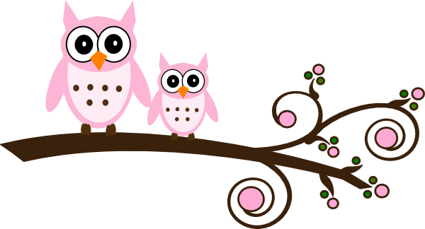Baby Girl Owls Clip Art